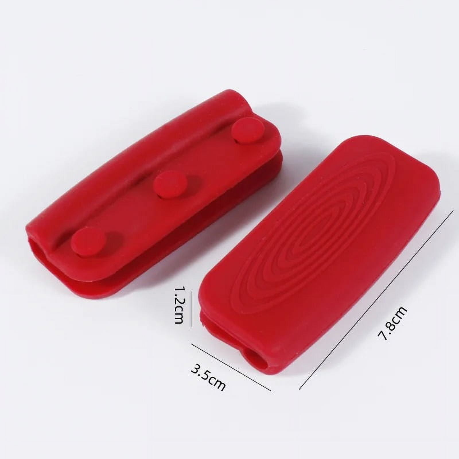 1Pair Silicone Handles Anti-Scalding Non-Slip SilicOne Pot Handle Cover ...