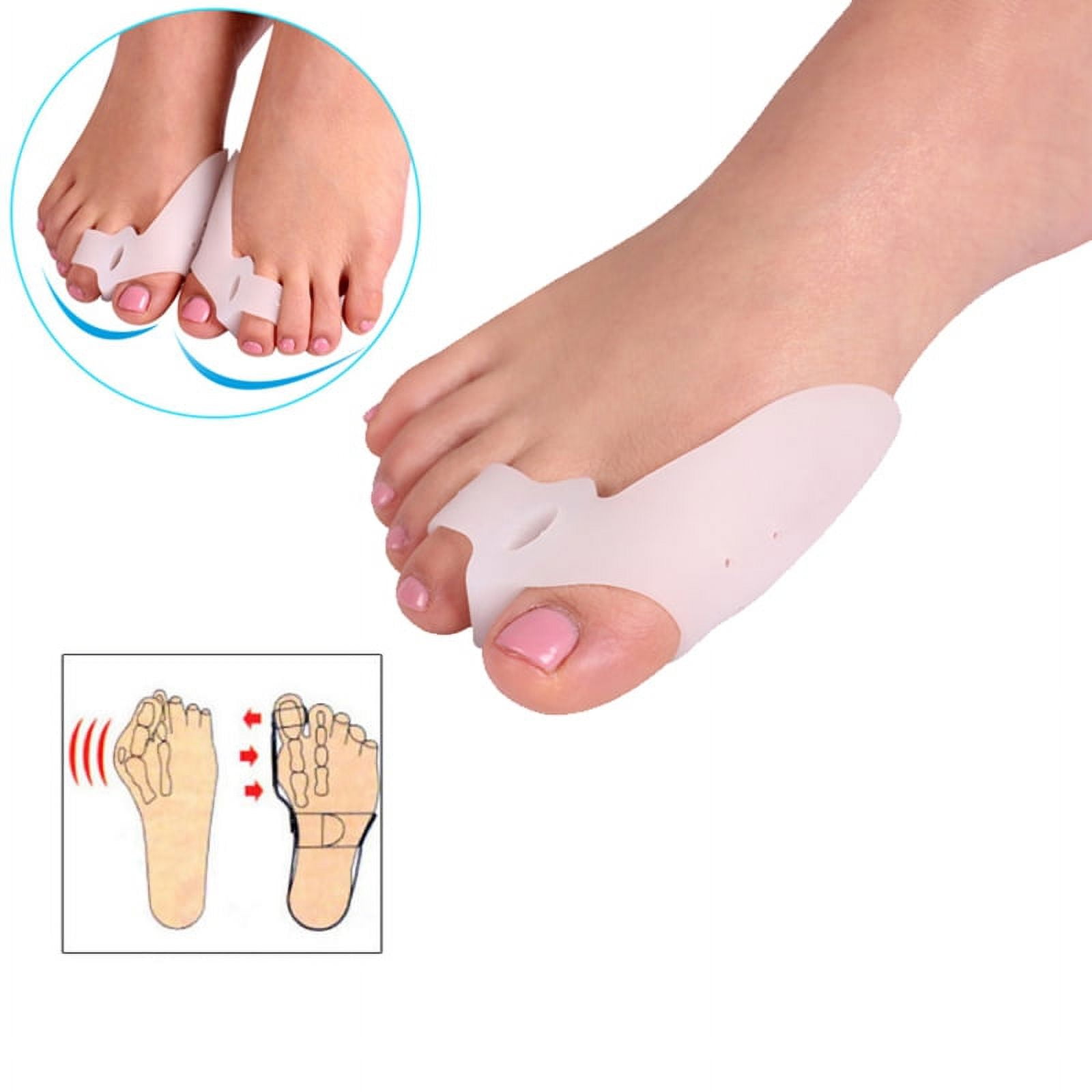 1Pair Silicone Toes Separator Pedicure Tools Bone Ectropion Adjuster ...