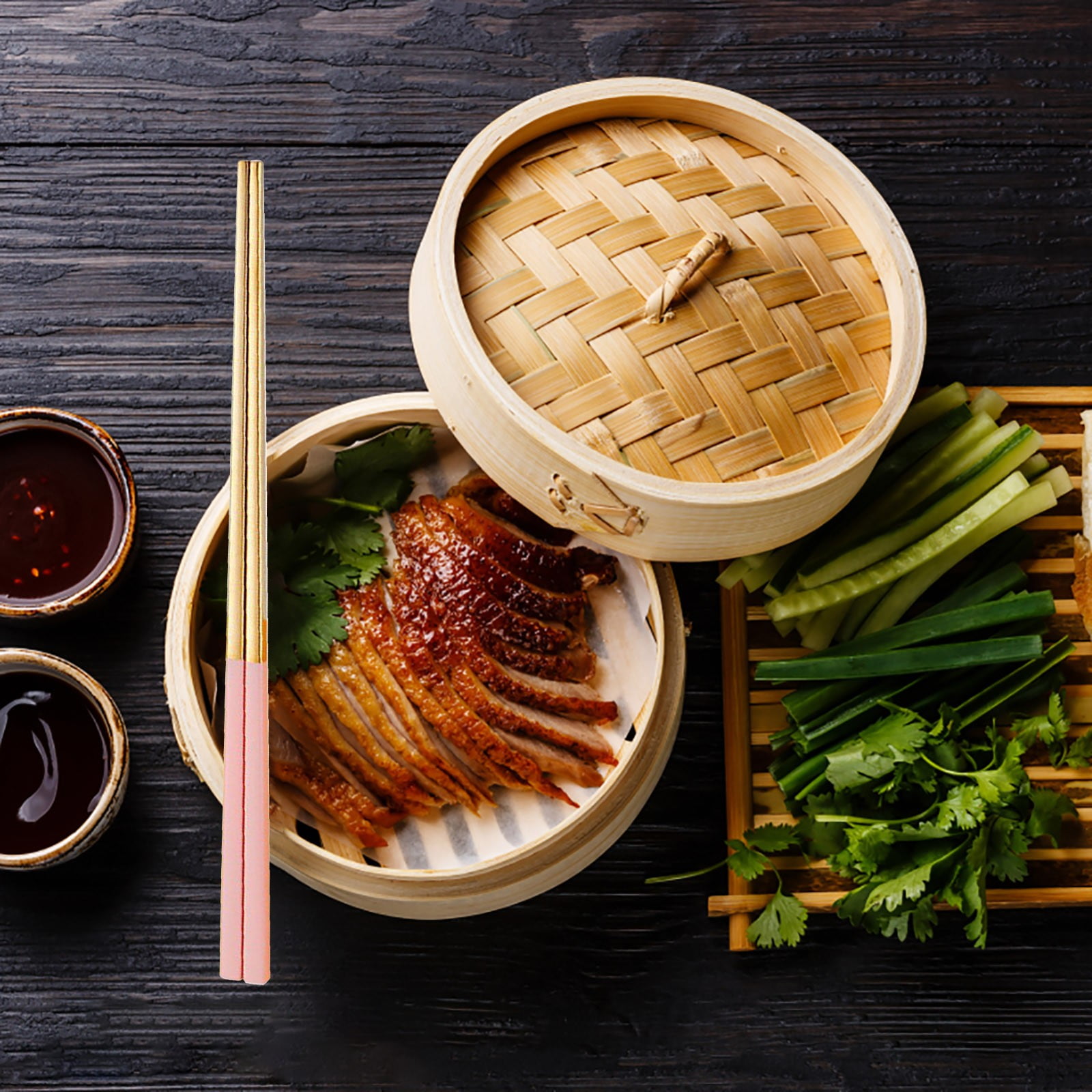 1Pair Stainless Steel Chopstick Lunch Tableware Travel Portable ...