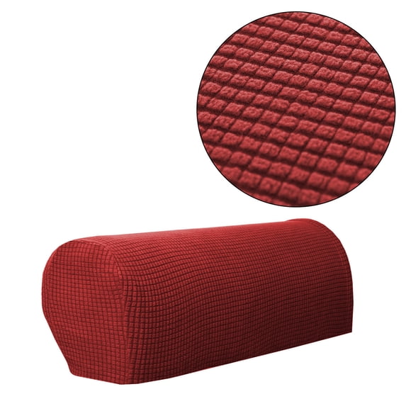 1Pair,Thickened Stretch Couch Arm Covers ,Checkered Sofa Arm Slipcovers ...
