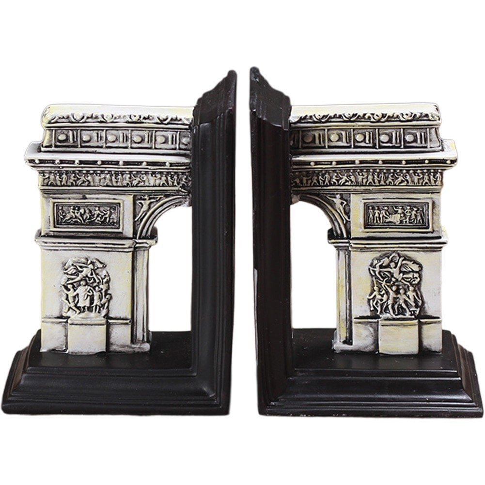 1Pair Triumphal Arch Pattern Bookends Metal Book End Holder For ...