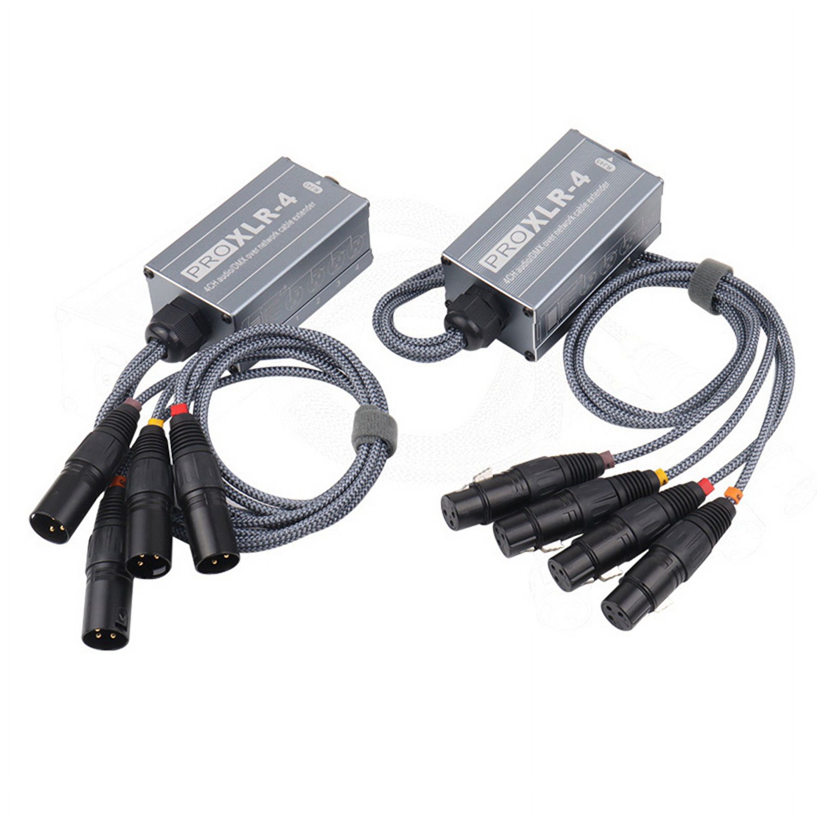 1Pair XLR Male/Female 4 Channel Snake 3Pin XLR/ to Ethercon RJ45 Cat5 ...