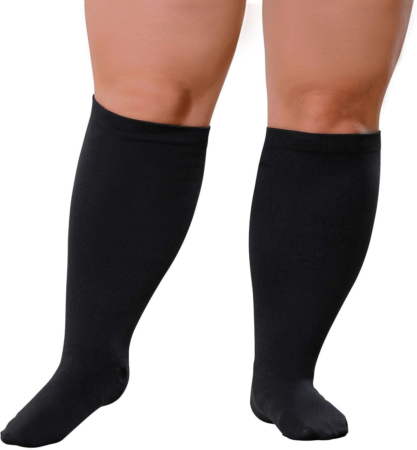 1Pairs Plus Size Compression Socks: Wide Calf Compression Stockings for ...
