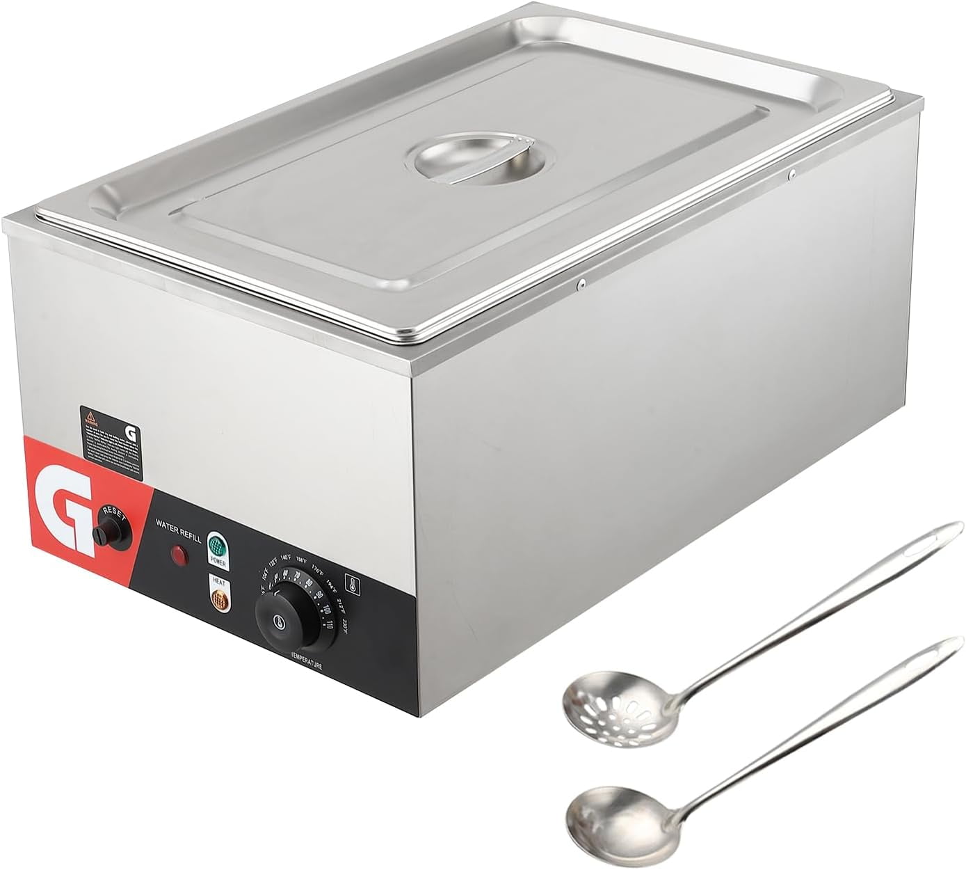1Pan Food Warmer, 24QT Electric Steam Table, 1200W Professional ...