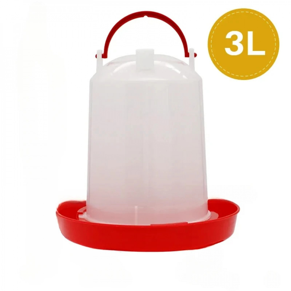 1Pc 1.5kg/3L Poultry Automatic Drinker Bucket Chicken Feeder Barrel ...