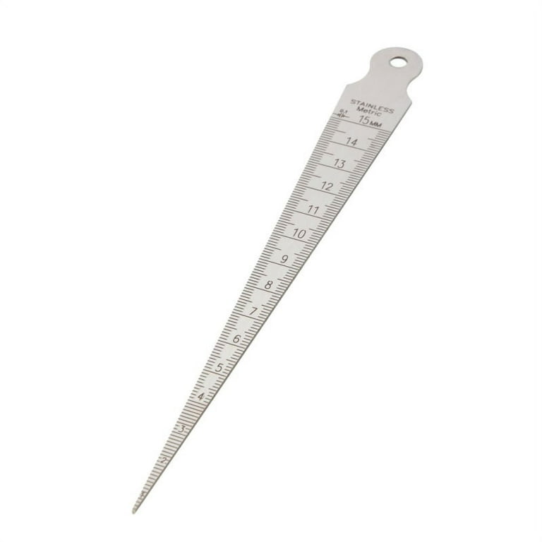 1Pc 1 60mm Welding Stainless Steel Ruler Taper Hole Portable Measuring 1 15mm 0.86mm Depth