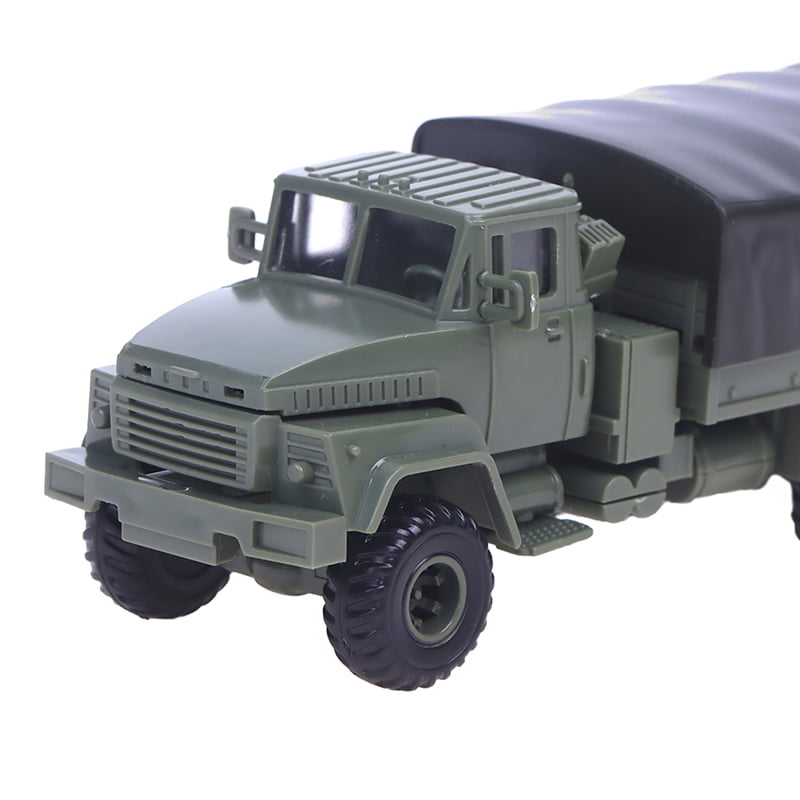 1Pc 1:72 Scale KrAZ-260 Tractor Military Vehicle Truck Toy Block Car ...