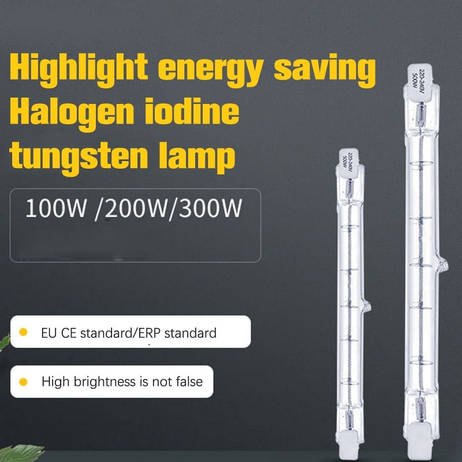 1Pc 100/200/300W Halogen Lamp 118mm Double Ended Linear R7s Halogen ...