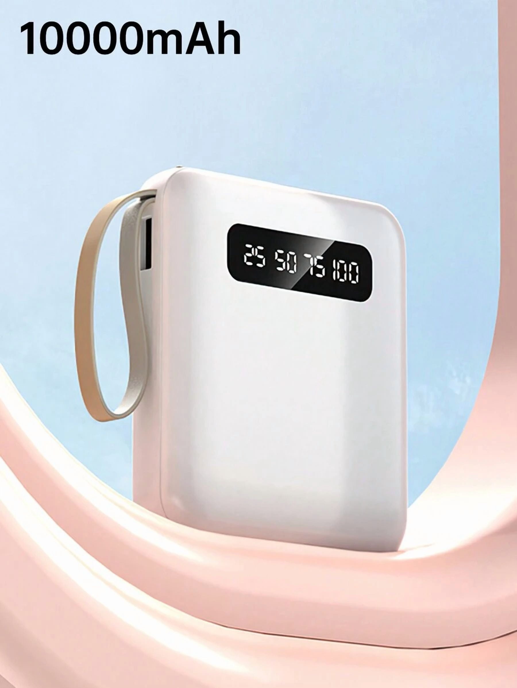 1Pc 10000mAh 10W Emergency Portable Power Bank, One Input And Three ...