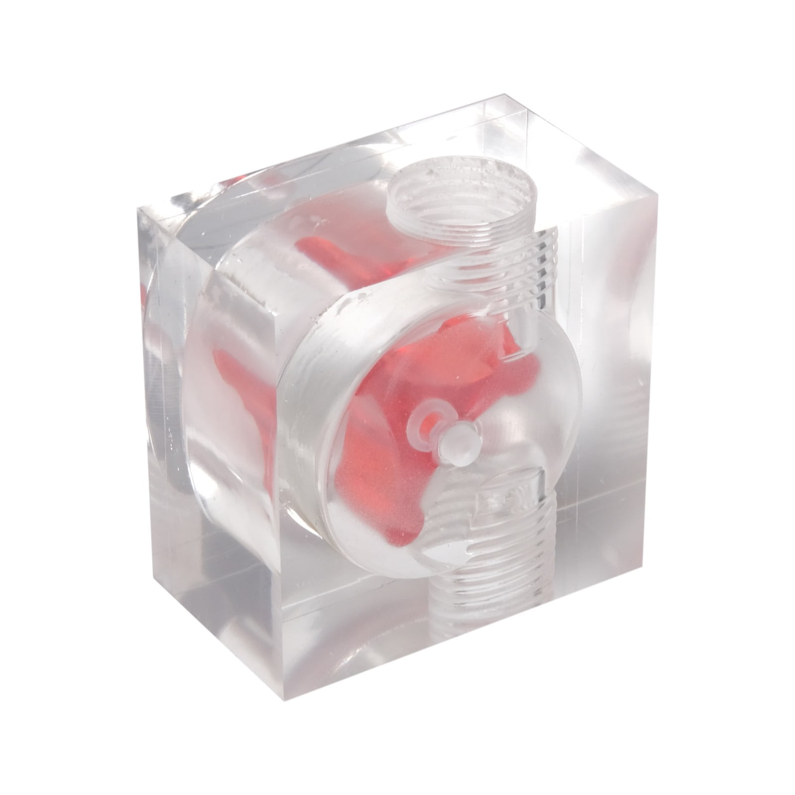 1Pc 2 Way Water Cooling Indicator Acrylic Transparent Flowing Meter G1 ...