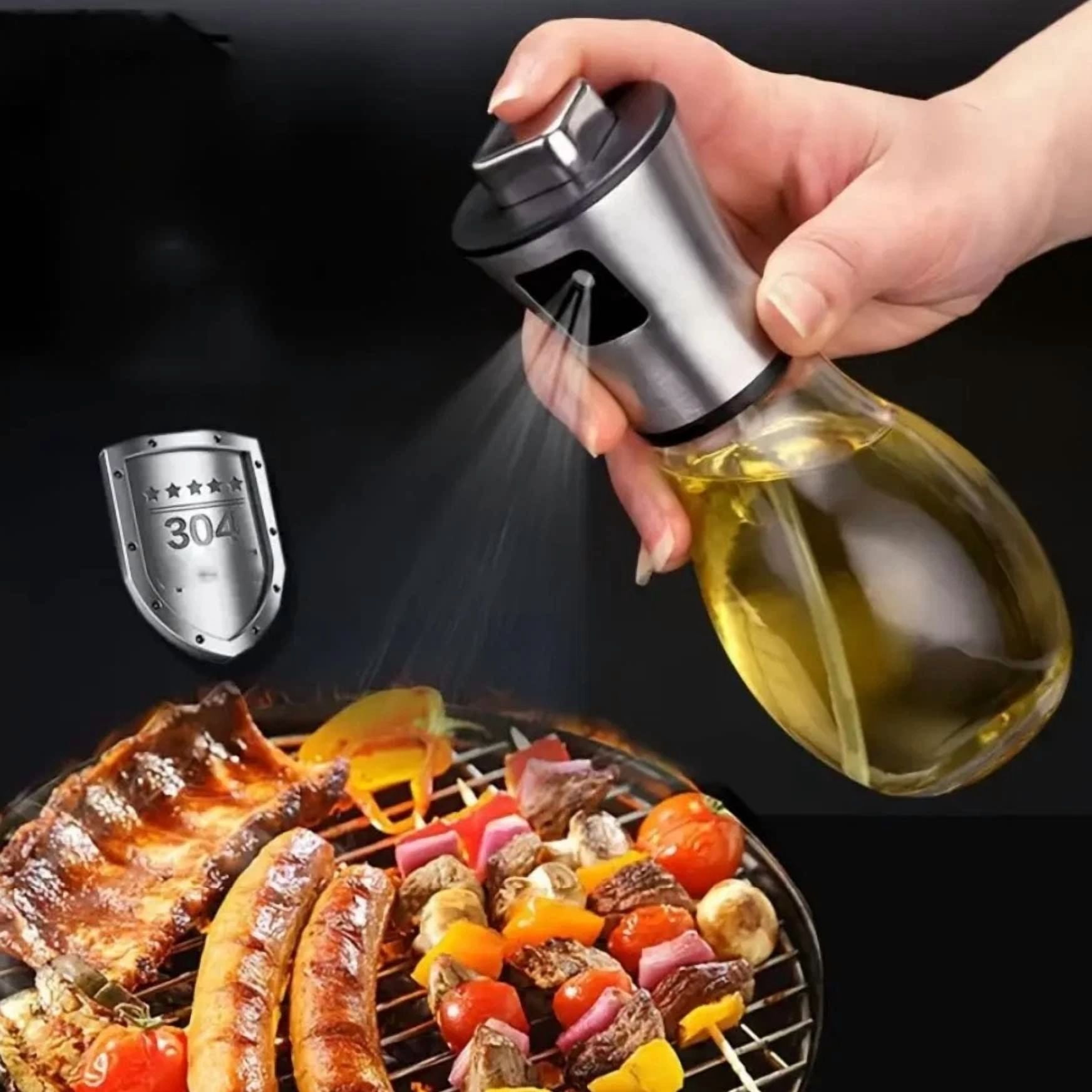 1Pc 200Ml Stainless Steel Oil Spray Bottle – Perfect For Kitchen,Bbq ...