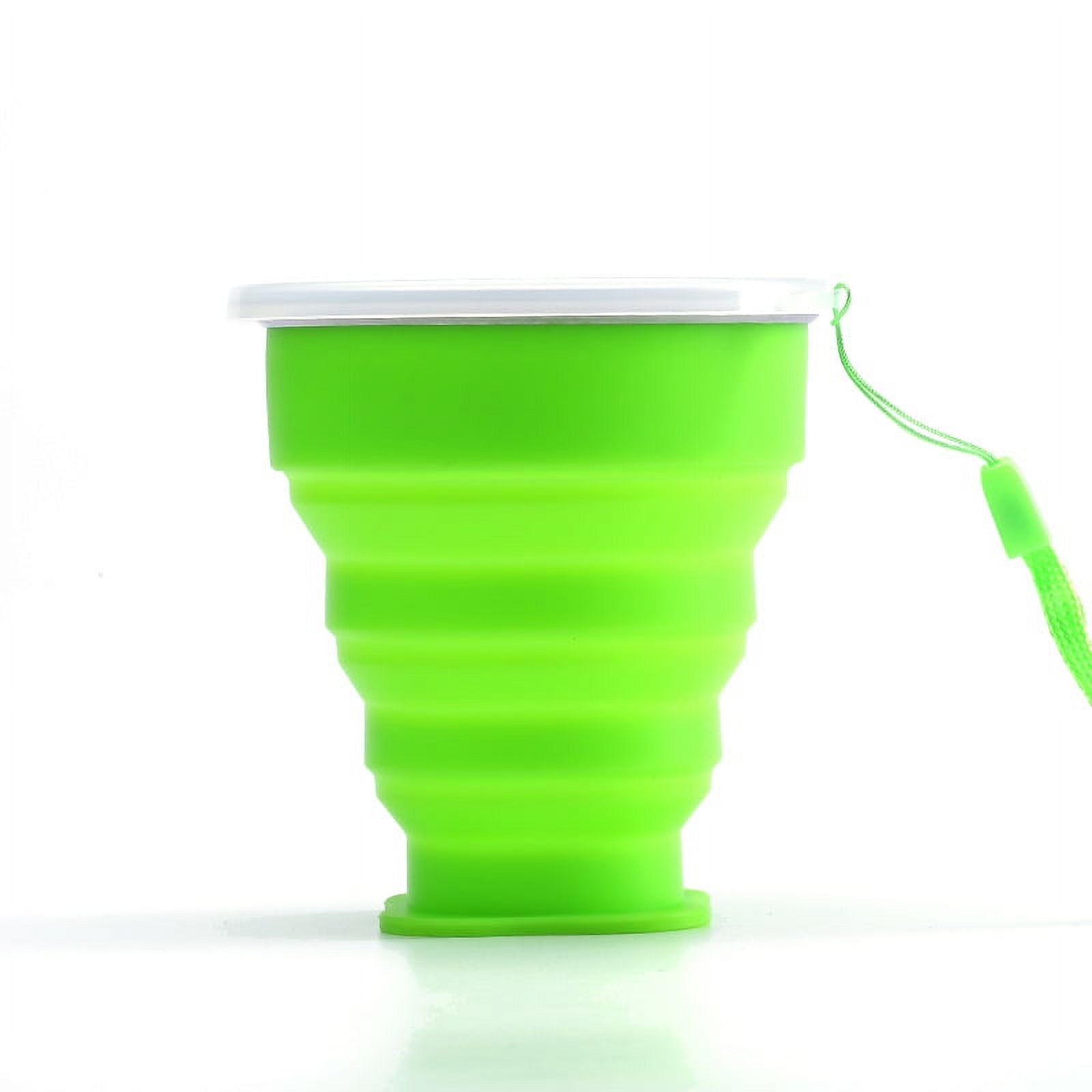 1Pc 200ml Portable Silicone Retractable Folding Cup with Lid Telescopic ...