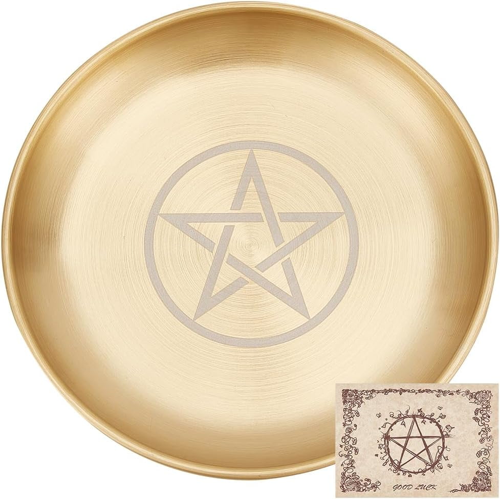 1Pc 201 Stainless Steel Candle Holder Tarot Theme Tealight Tray Home ...