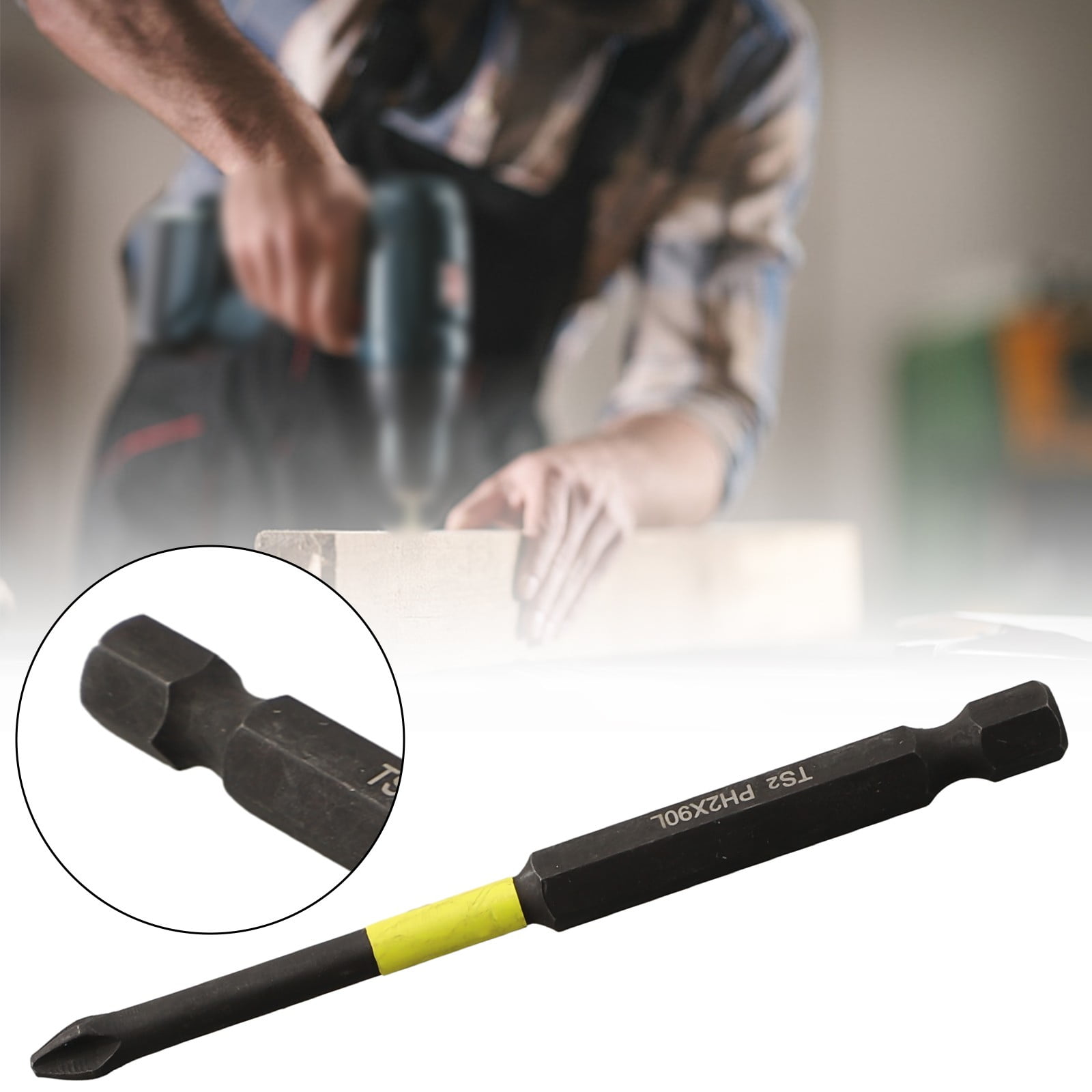 1Pc 25-150Mm Magnetic Non-Slip Batch Head Ph2 Cross Screwdriver Hex ...