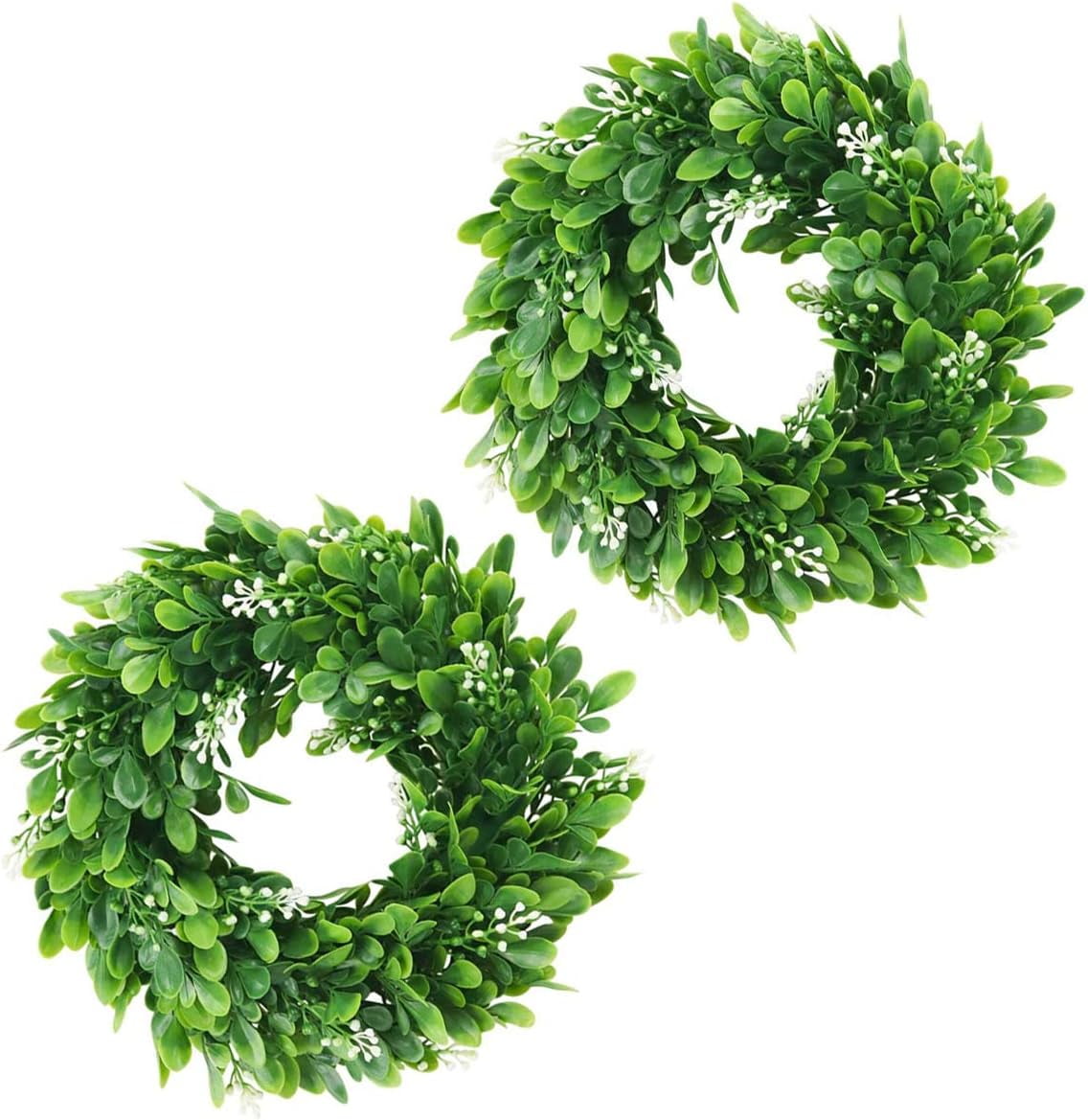 1Pc/2Pcs 10inch Boxwood Wreath,Greenery Wreaths for Front Door ...