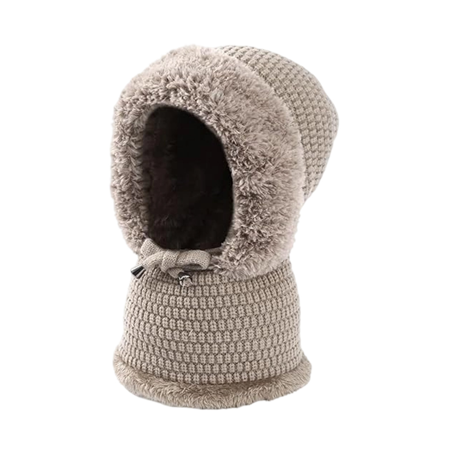 1Pc 3 in 1 Beanie Hat for Women,Womens Balaclava Winter,Cold Knitted ...