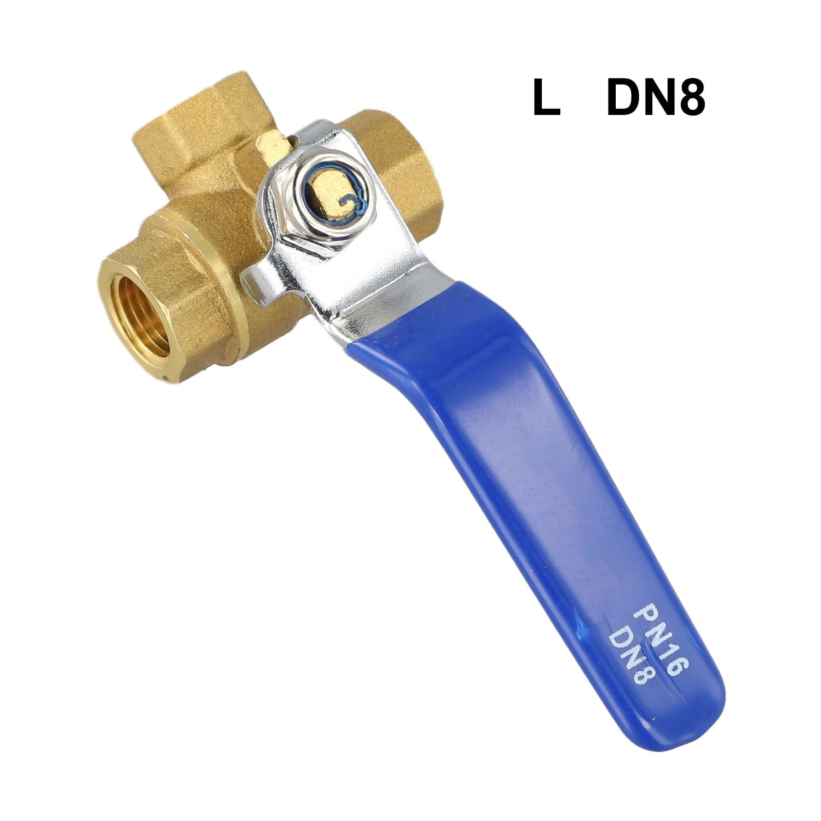 1Pc 3 Way Brass Ball Valve L/T Bore Home Garden Home Improvement ...