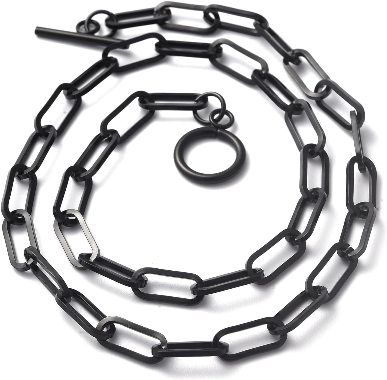 1Pc 304 Stainless Steel Paperclip Chain Necklaces with Toggle Clasps ...