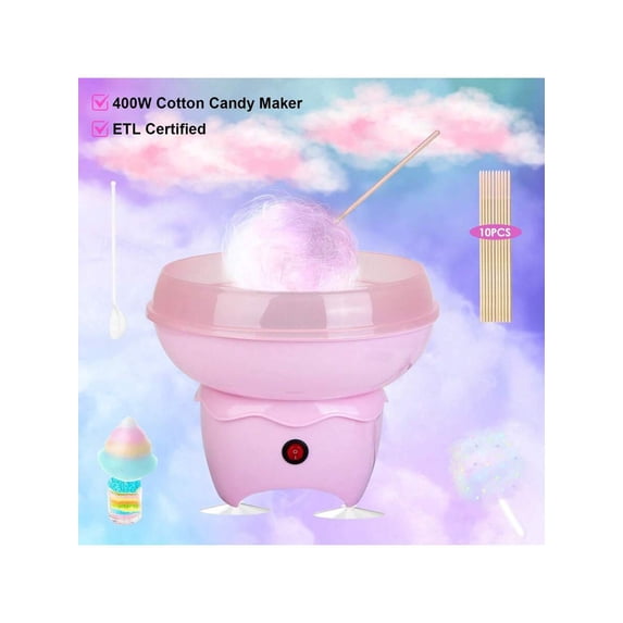 1Pc 400W Electric Cotton Candy Maker Portable Pink Cotton Candy Machine ...