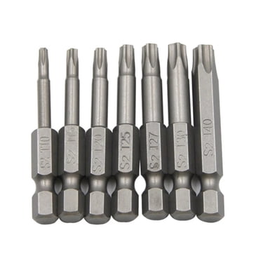 6 Piece Star Bit Screwdriver Set with Magnetic Tips: T10, T15, T20, T25 ...