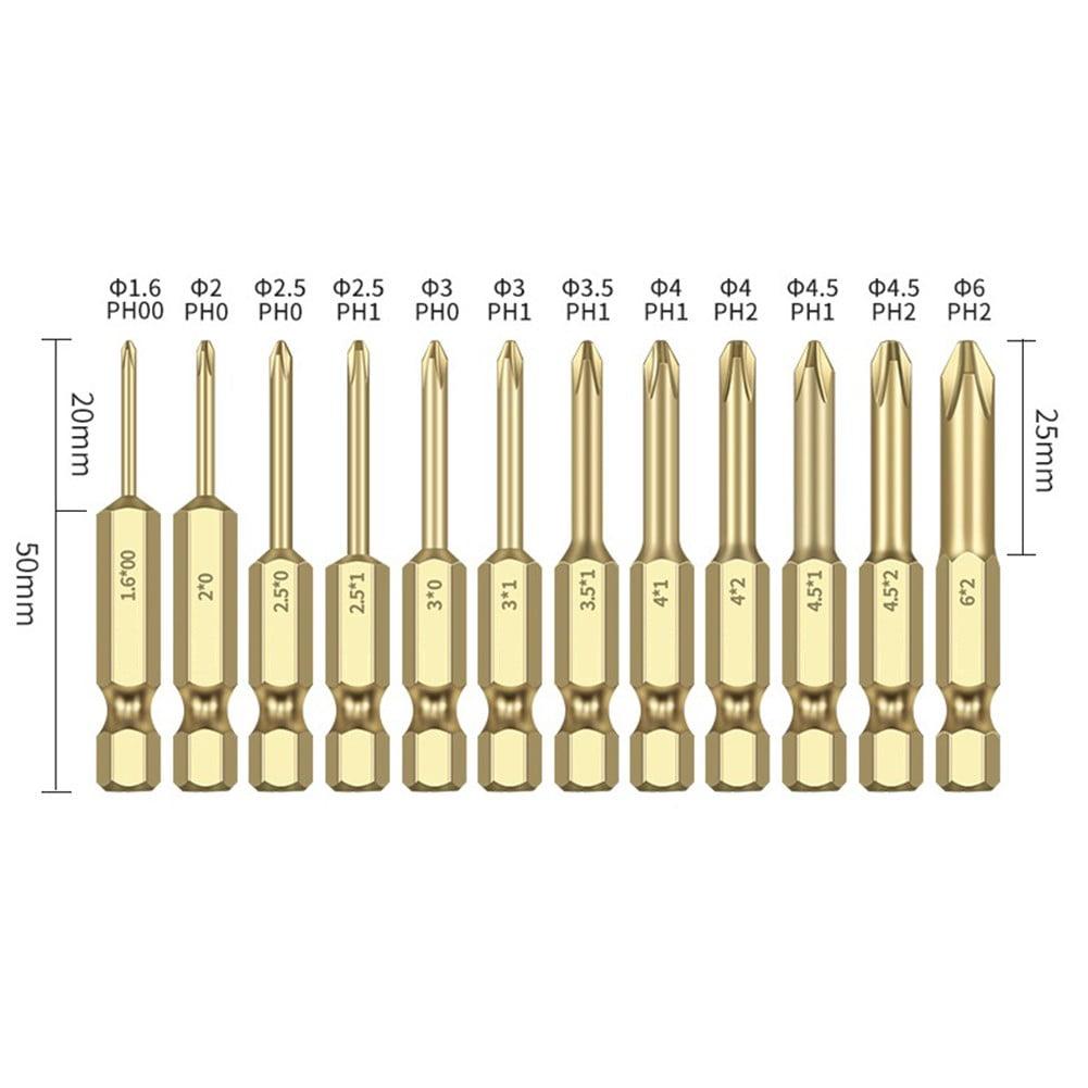1Pc 50Mm Long Cross Screwdriver Bit Ph00 Ph0 Ph1 Ph2 Magnetic ...