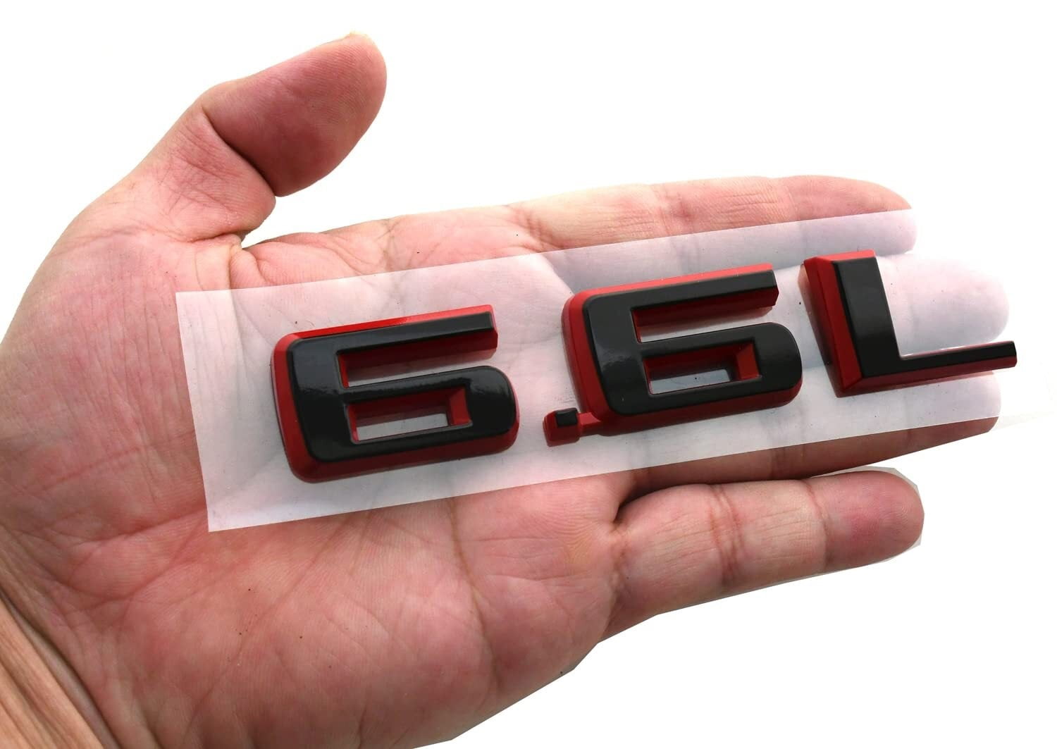 1Pc 6.6L L8T V8 Hood Liter Gas Emblem Engine Badge 6.6L Logo Sticker ...