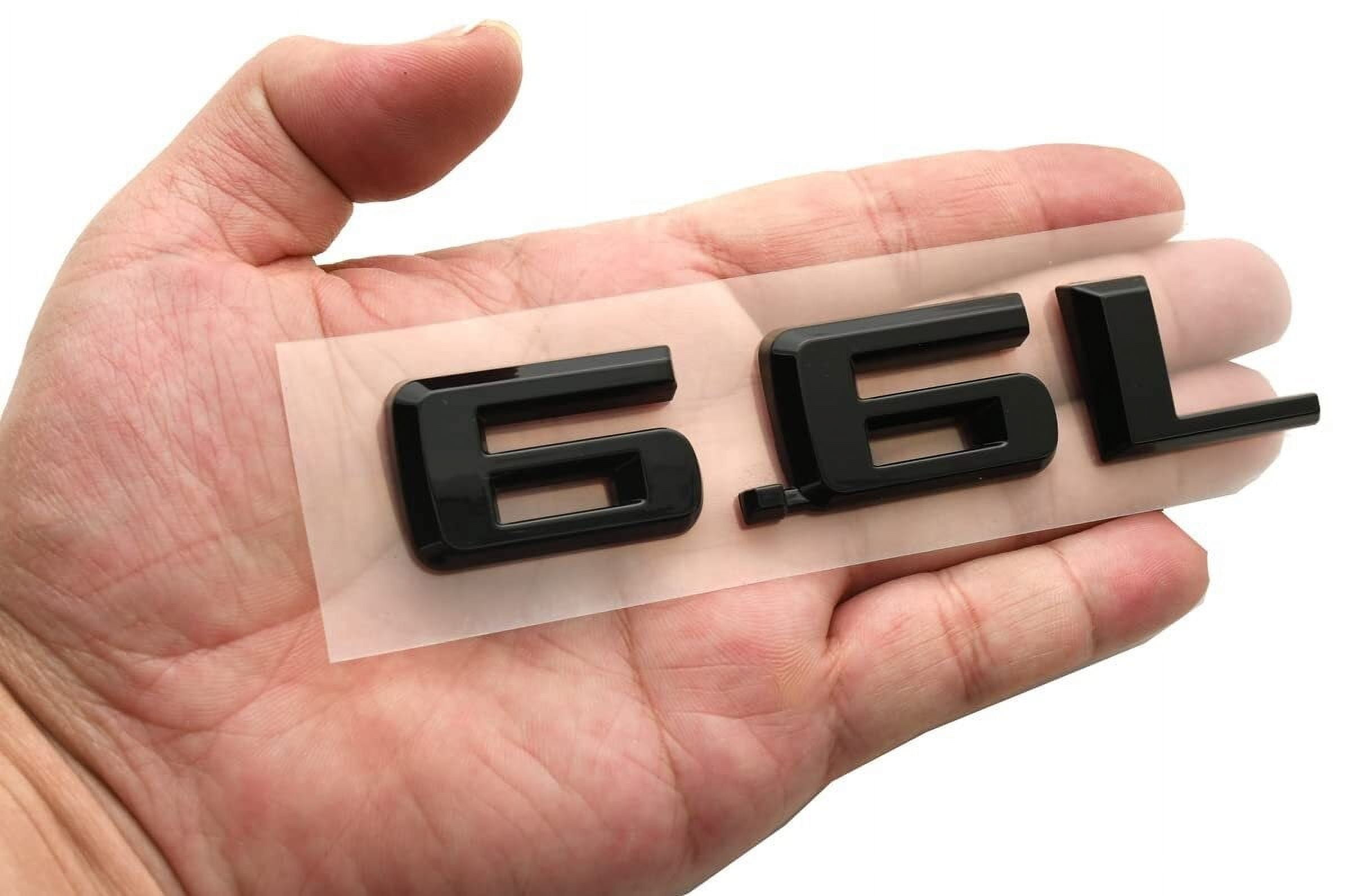 1Pc 6.6L L8T V8 Hood Liter Gas Emblem Engine Badge 6.6L Logo Sticker ...