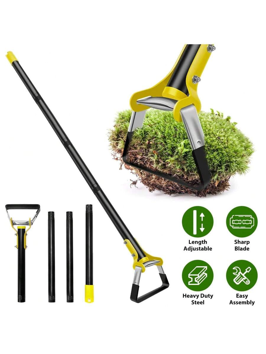 1Pc 60.63in Adjustable Garden Rake Handheld Stirrup Scuffle Cultivator ...