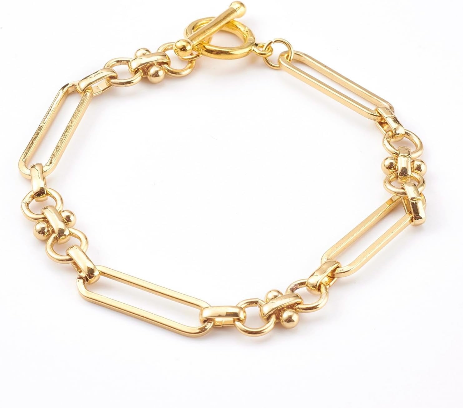 1Pc 7.1Inch Brass Link Chain Bracelets for Women Men String Chain ...