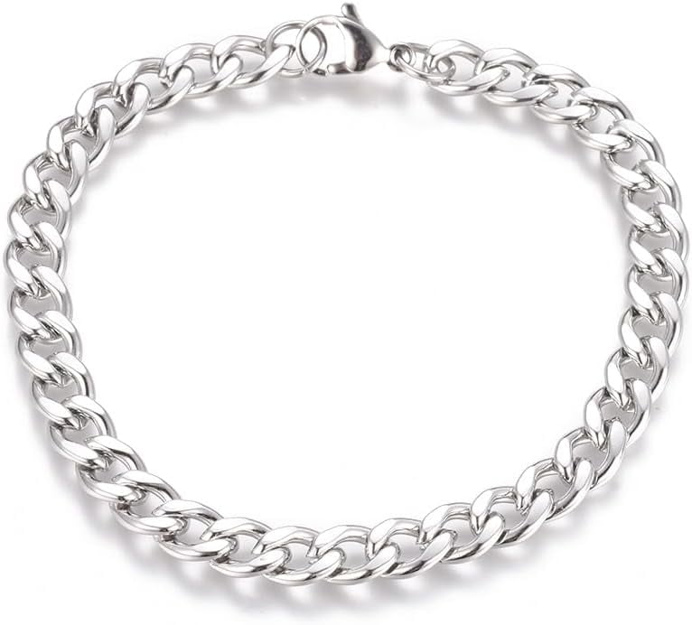 1Pc 8.1Inch Link Chain Bracelets for Women Men String Chain Bracelets ...