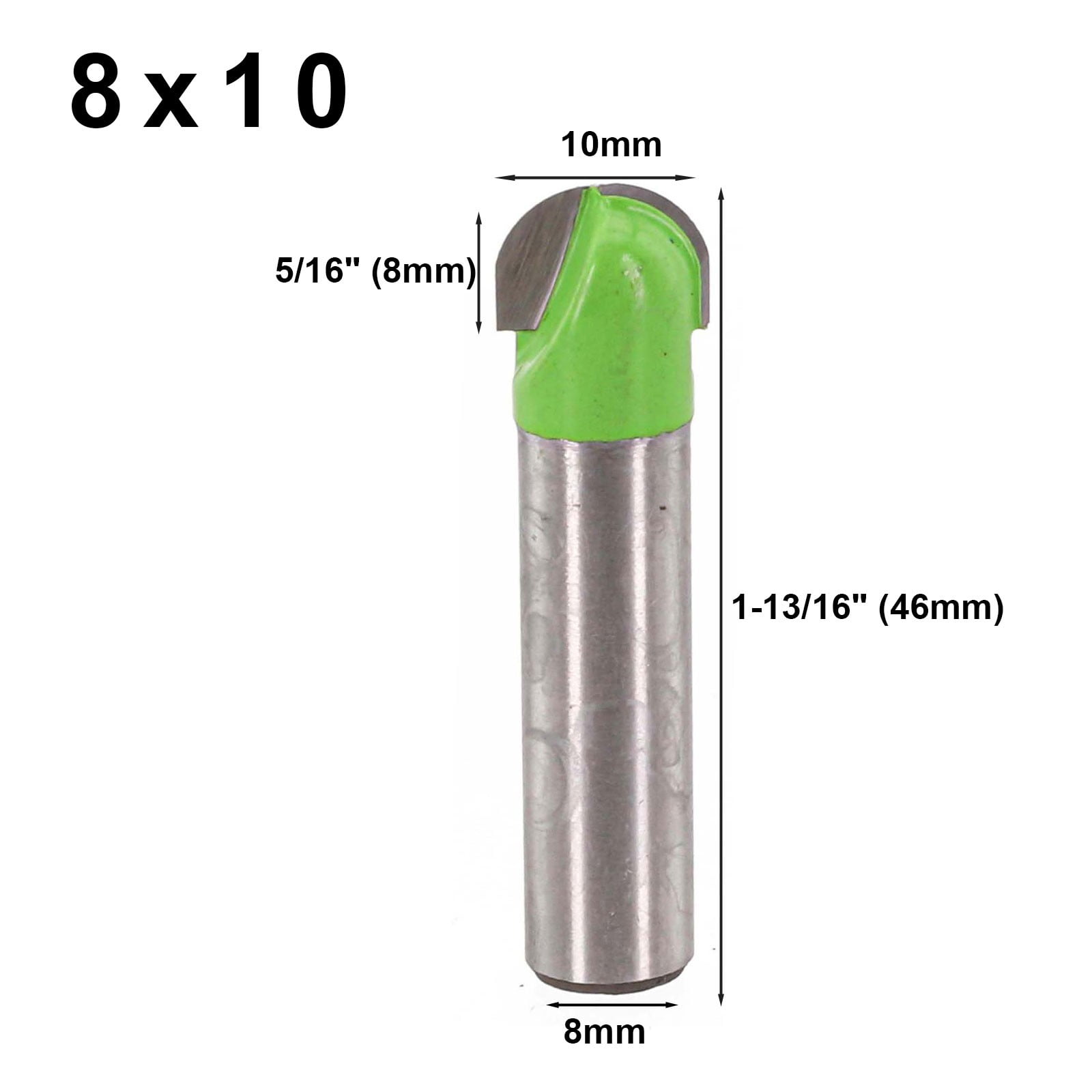 1Pc 8Mm Shank Ball Nose End Mill Round Nose Cove Cnc Milling Bit Radius ...