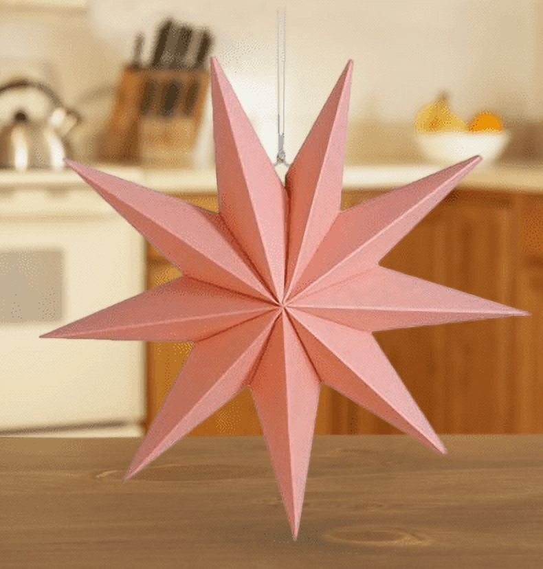 1Pc 9-Pointed 12in Large Paper Star Paper Stars, Elegant Hangings for ...