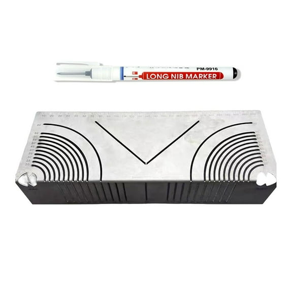 1Pc 90° Arc Angle Marking Ruler Square Tube Angle And Arc Drawing Ruler ...