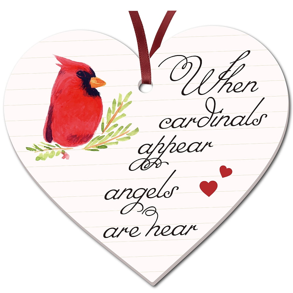 1Pc Acrylic Memorial Heart Big Pendants Decorations with 40CM Double ...