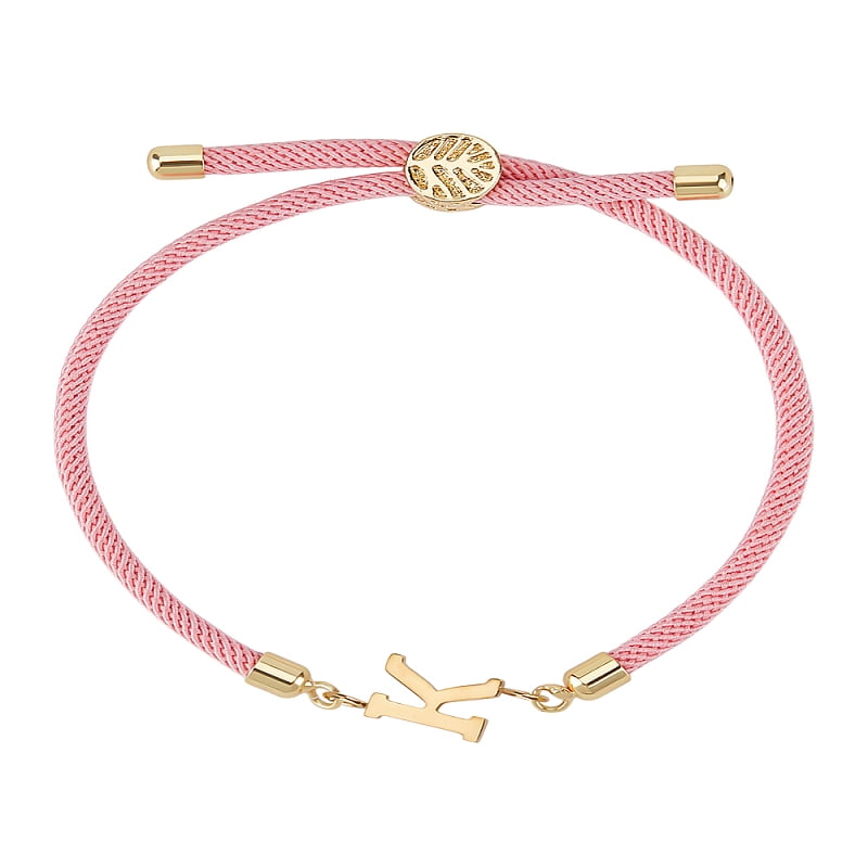 1Pc Adjustable Nylon Cord Slider Bracelets for DIY for Women Letter K ...