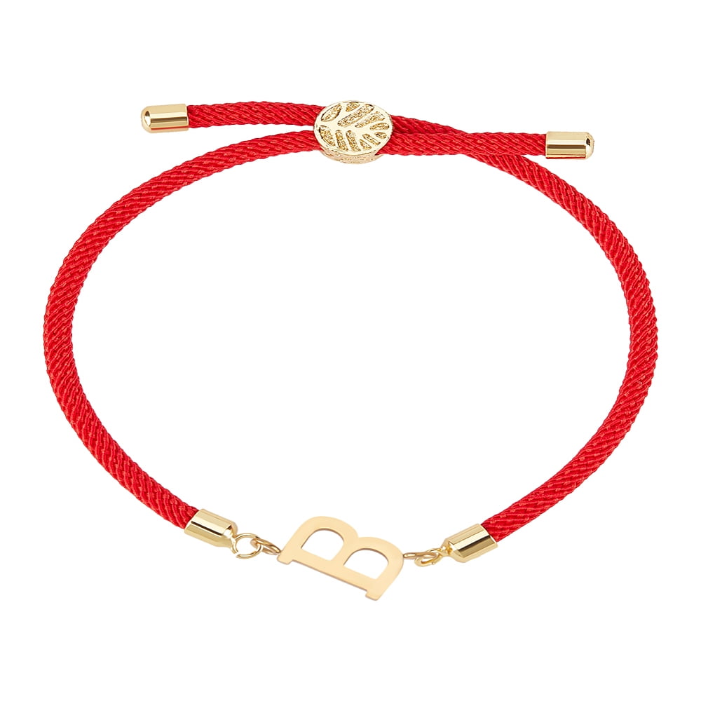 1Pc Adjustable Nylon Cord Slider Bracelets with Golden Brass ...
