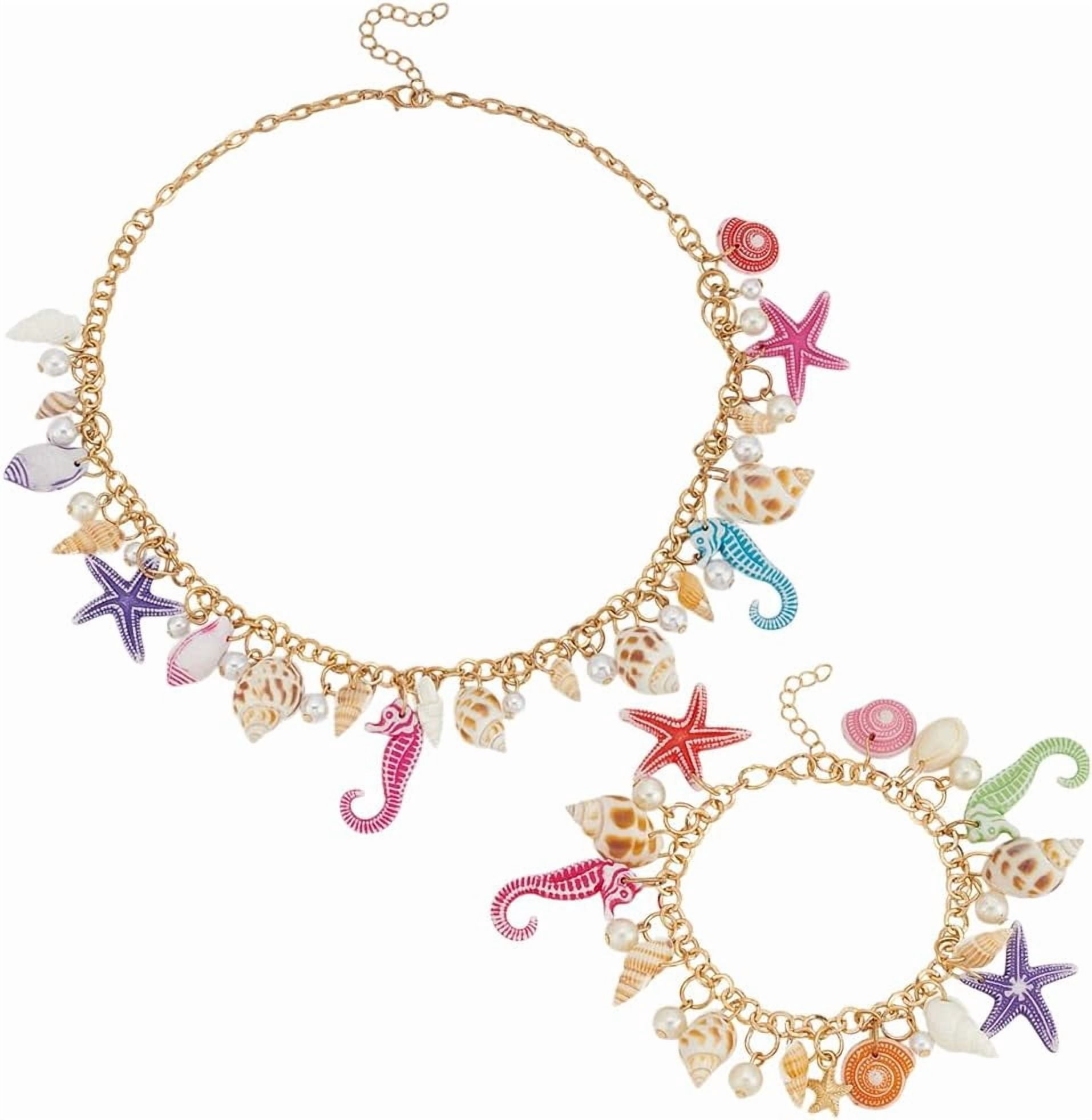 1Pc Alloy Chain Charm Bracelets for Women with 1Pc Natural Shell ...