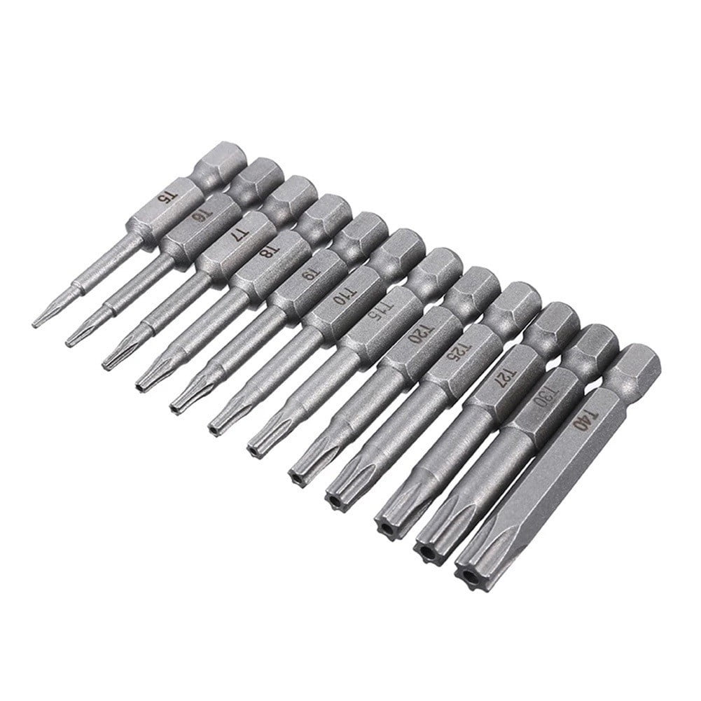 1Pc Alloy Steel 50Mm Long Torx Screwdriver Bit 1/4" Hexagon Handle T5 ...