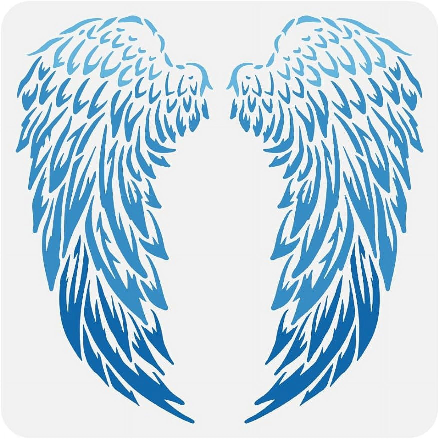 1Pc Angel Wings Painting Stencil Reusable Angel Wings Pattern Drawing ...