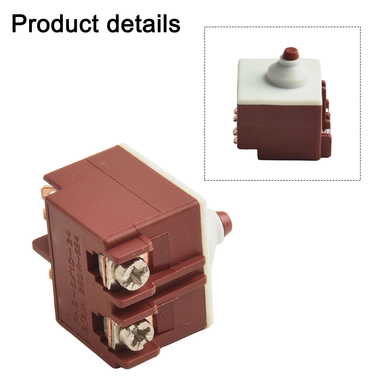 1Pc Angle Grinder Switch Ac250V 6A 125V/12A Dpst No Push Button Switch ...