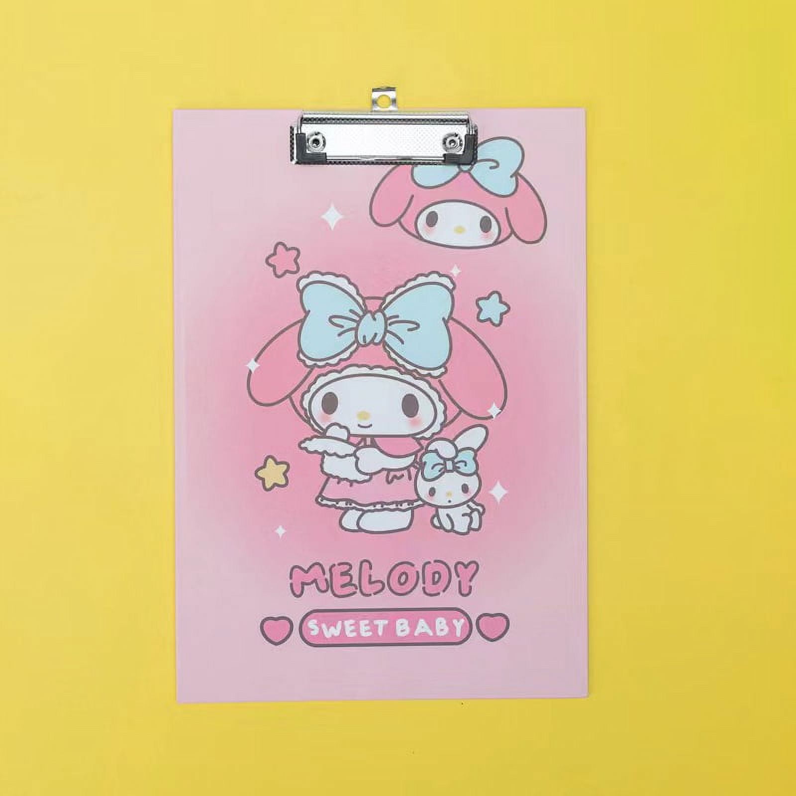 1Pc Anime Sanrio Figure Board Clip Files Test Papers Writing Hard Pad ...