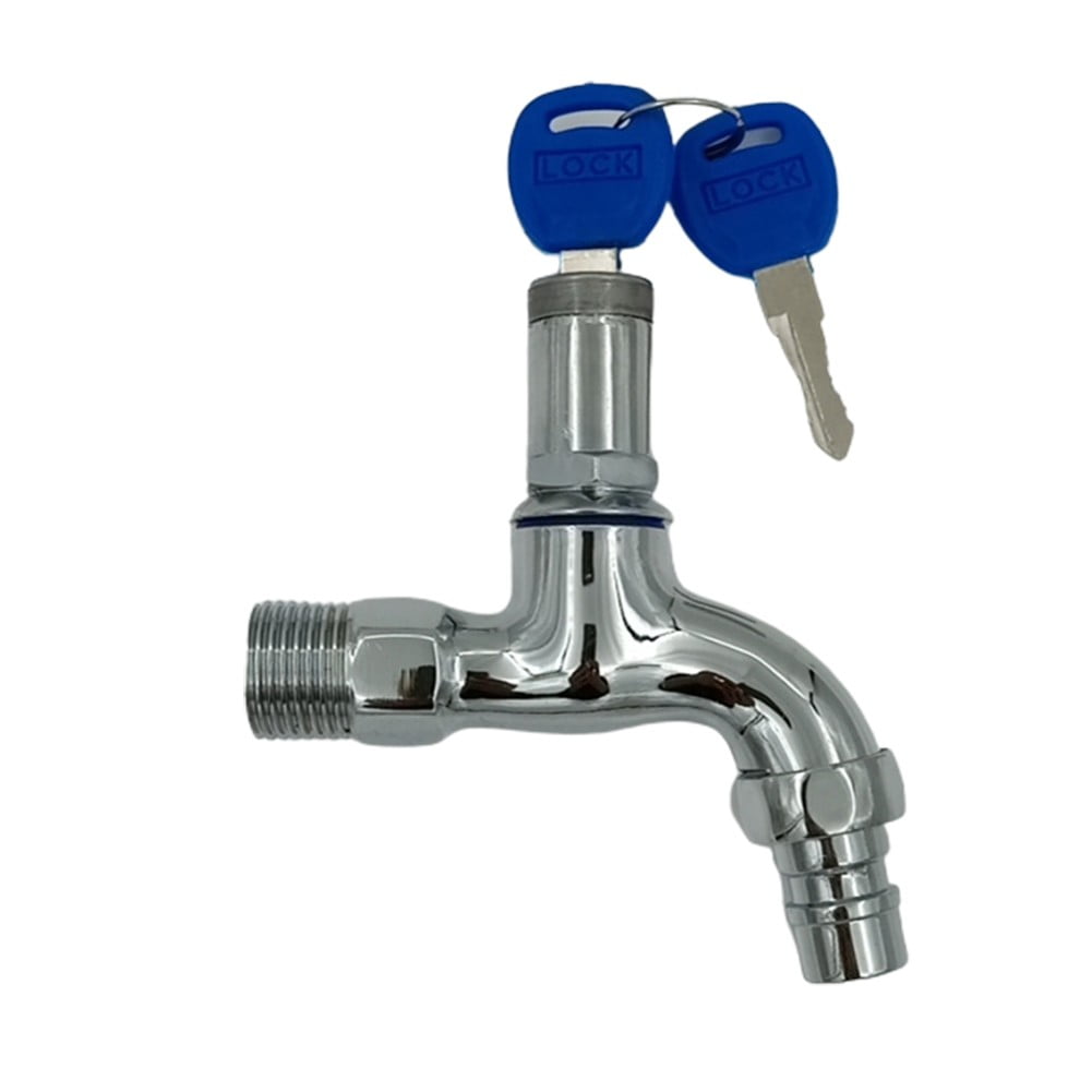 1Pc Anti-Theft 1/2" Thread Alloy Sink Tap With Key Lock Outdoor Faucet ...