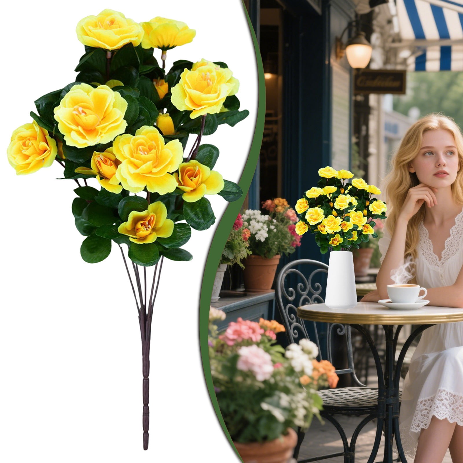 1Pc Artificial Azalea Flower for Outdoor & Indoor Flowers Plants,Fake ...