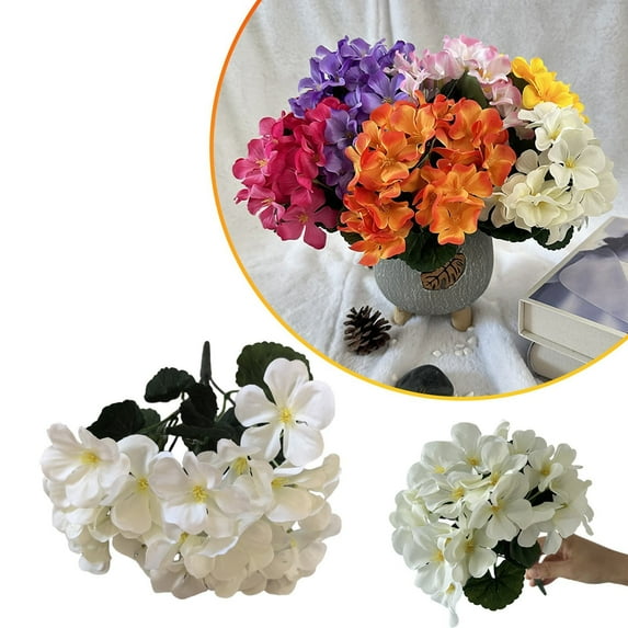 1Pc Artificial Begonia Flower Silk Style Faux Floral Stem for Home ...
