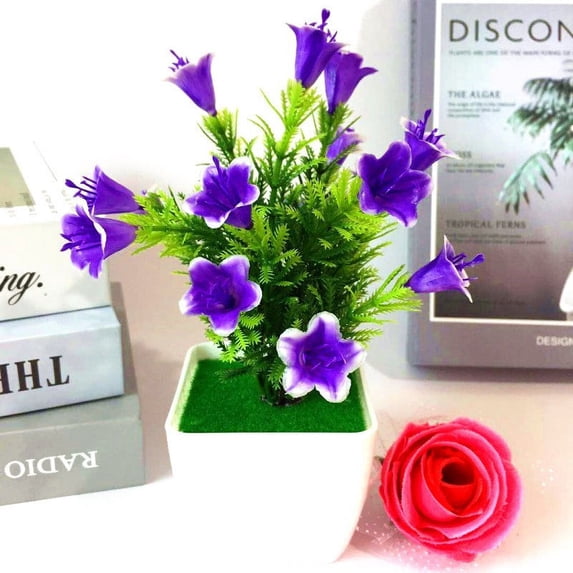 1Pc Artificial Flower Grass Potted Artificial Plants Plastic Flowers ...