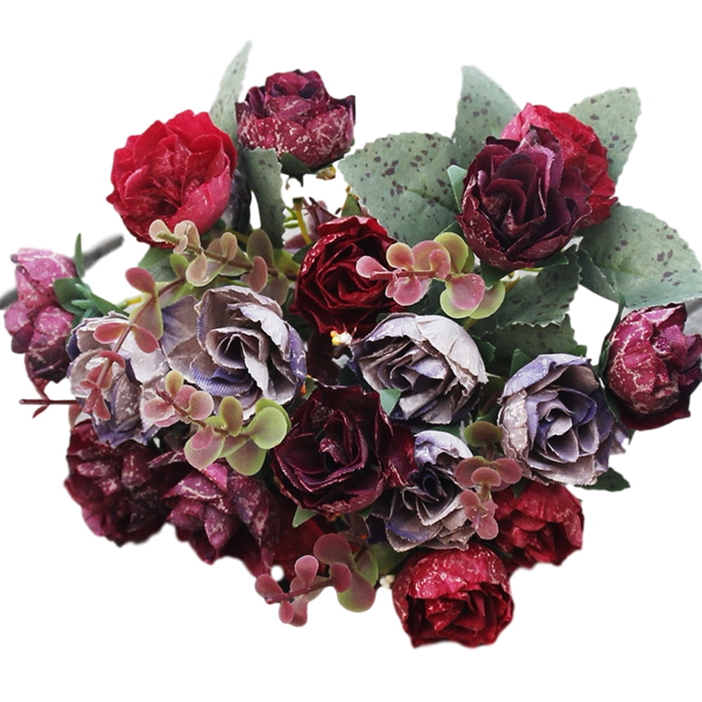 1Pc Artificial Flower Rose DIY Garden Party Home Wedding Holiday Craft ...