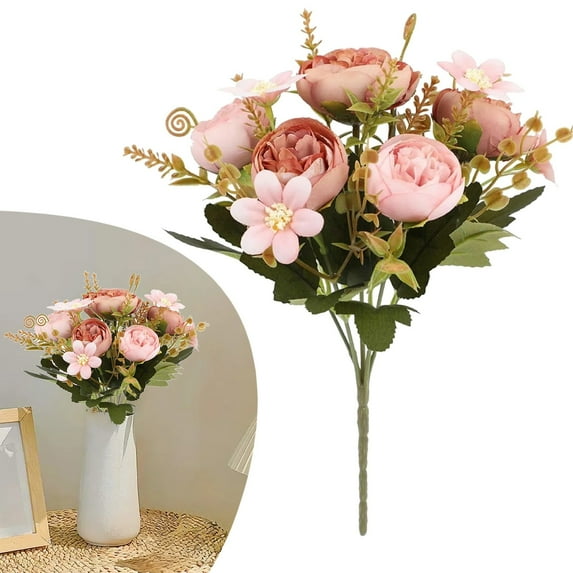 1Pc Artificial Peony Flowers DIY Wedding Bouquet Bride Floral ...