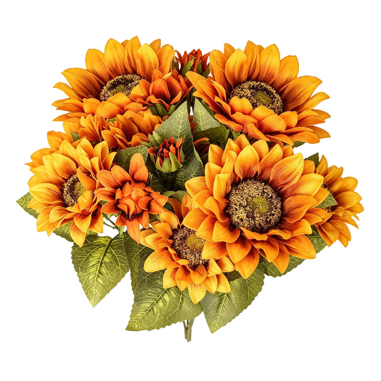 1Pc Artificial Sunflower 9-Head Autumn Sunflower For Living Room ...