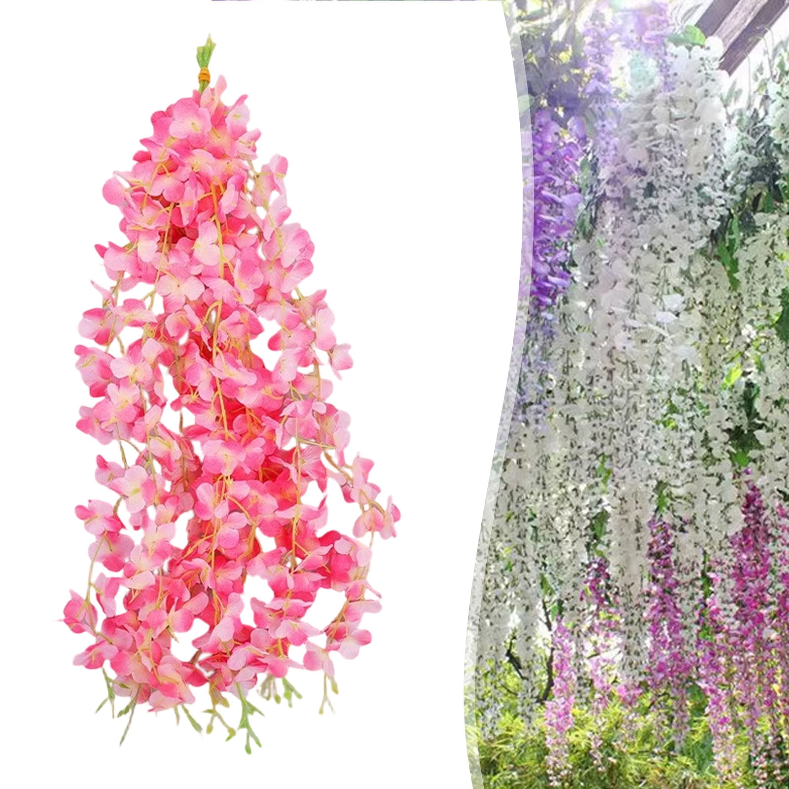 1Pc Artificial Violet Wisteria Garland, 60CM Hanging Flower String for ...