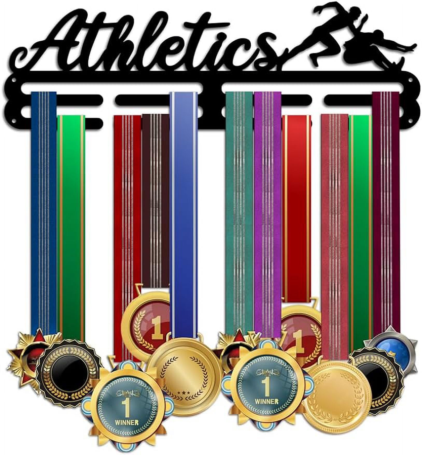 1Pc Athletics Medal Hanger Display Human Medal Holder Rack Wall Mount Hanger Race Trophy Shelf ...